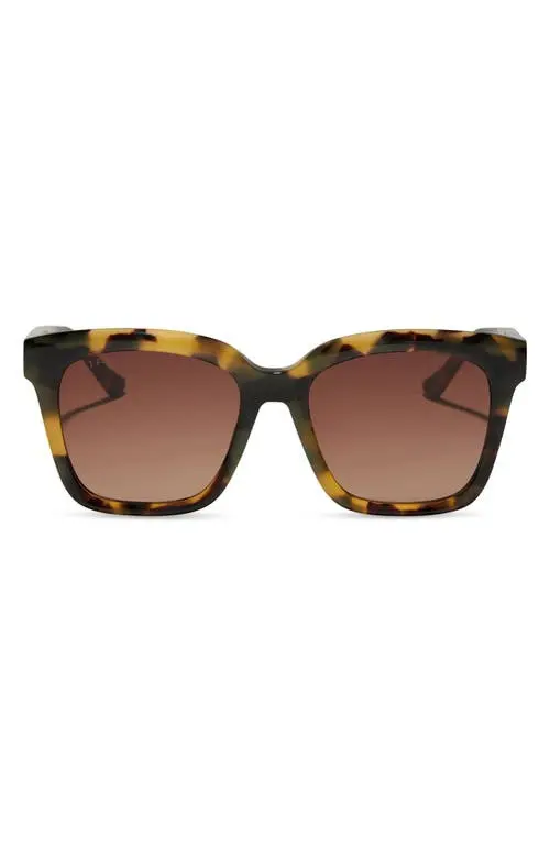 DIFF Eyewear Meredith Square Sunglasses - Brown Gradient