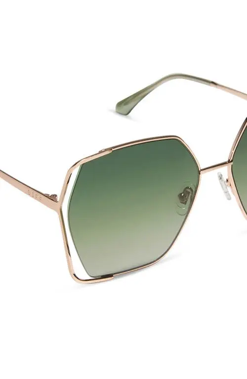DIFF Donna Iv 61mm Gradient Polarized Sunglasses - Champagne/cool Matcha