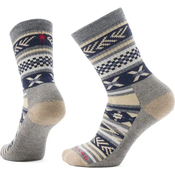 Smartwool Everyday Cabin Games Crew Socks - Medium Gray