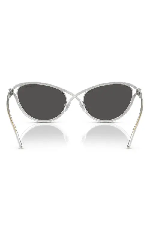 SWAROVSKI 58mm Cat Eye Sunglasses - Silver