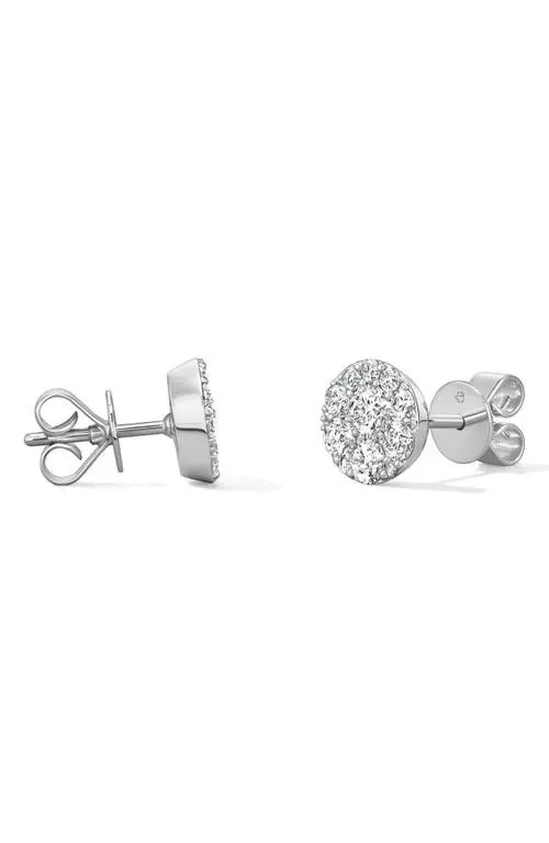 Hearts On Fire Tessa Circle Stud Earrings - 0.50 Ctw White Gold/ Diamond