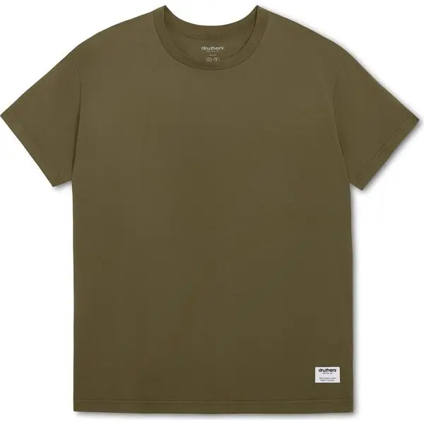 DRUTHERS NYC Heavyweight Organic Cotton T-shirt - Capulet Olive