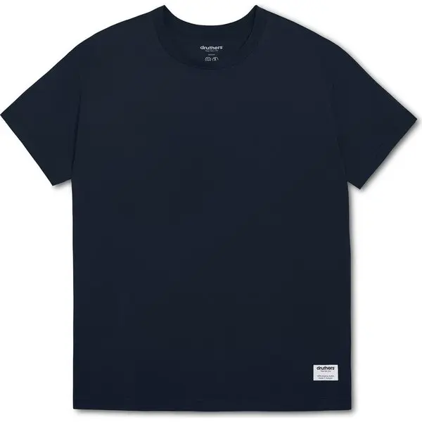 DRUTHERS NYC Heavyweight Organic Cotton T-shirt - Dress Blue