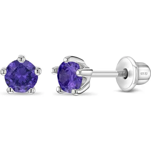 IN SEASON JEWELRY Cubic Zirconia Stud Earrings - February