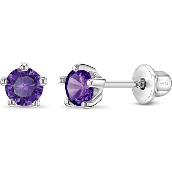 IN SEASON JEWELRY Cubic Zirconia Stud Earrings - February