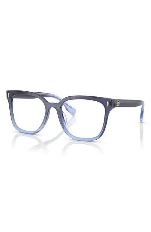 Tory Burch 53mm Square Eyeglasses - Blue Gradient