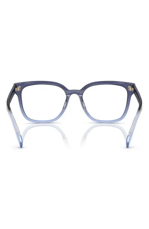 Tory Burch 53mm Square Eyeglasses - Blue Gradient