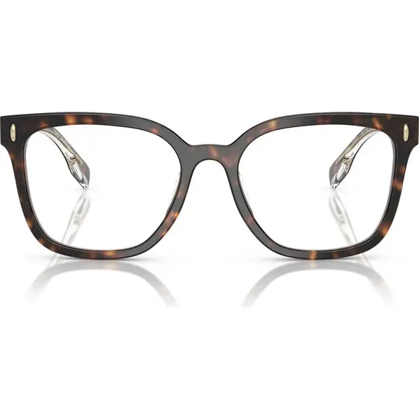 Tory Burch 53mm Square Eyeglasses - Dk Tort