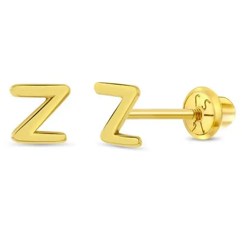 IN SEASON JEWELRY 14k Initial Letter Stud Earrings - Letter Z