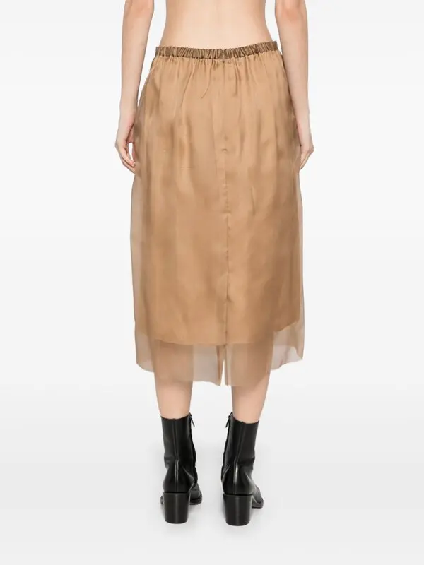 JNBY Layered A-line Skirt - Brown
