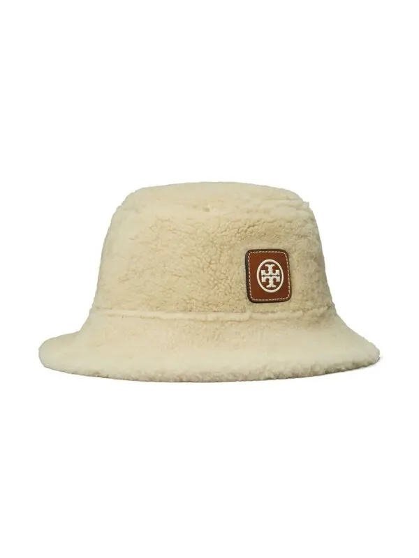 Tory Burch Brown Reversible Hat Reversible Shearling Bucket Hat: Women main image 3