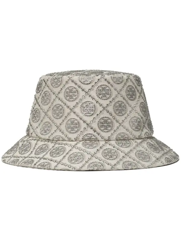 Tory Burch Embellished Bucket Hat - Grey