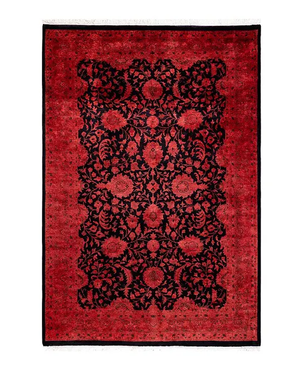 Bloomingdale'S Fine Vibrance M1646 Area Rug, 4'2 X 6'1 - Red