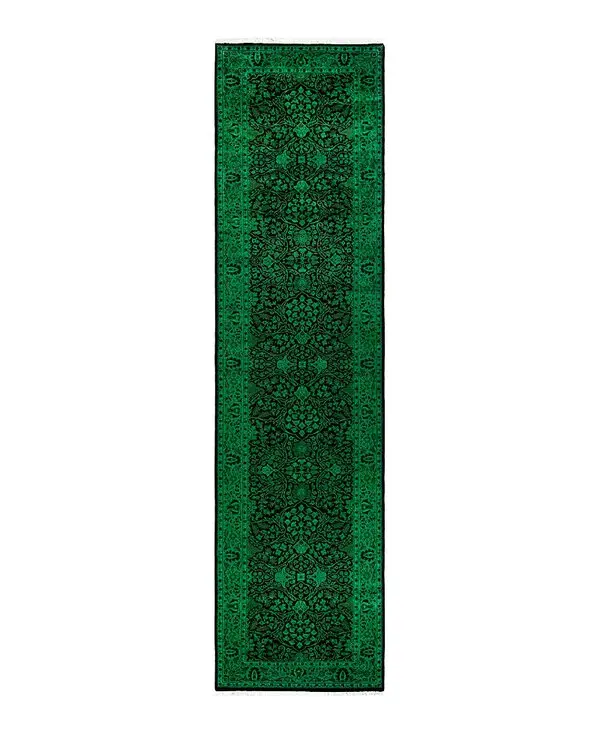 Bloomingdale'S Fine Vibrance M1479 Runner Area Rug, 3'1 X 12'6 - Green