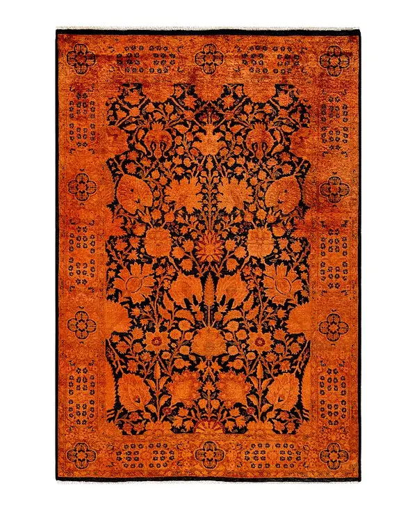 Bloomingdale'S Fine Vibrance M1151 Area Rug, 4'1 X 6'1 - Orange