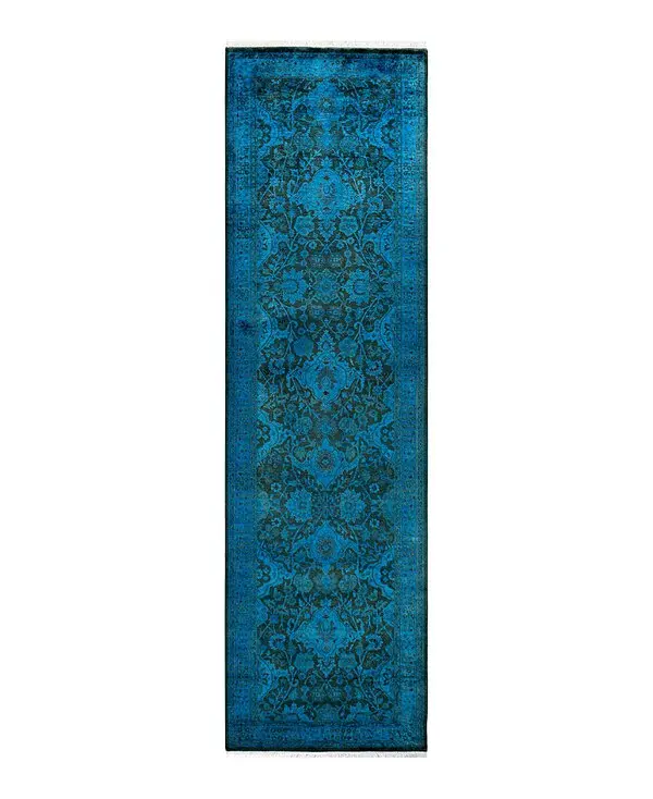 Bloomingdale'S Fine Vibrance M1582 Runner Area Rug, 2'7 X 9'3 - Blue