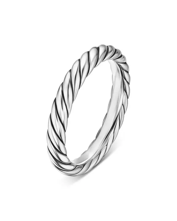 David Yurman Sterling 3.4mm Cable Band Ring