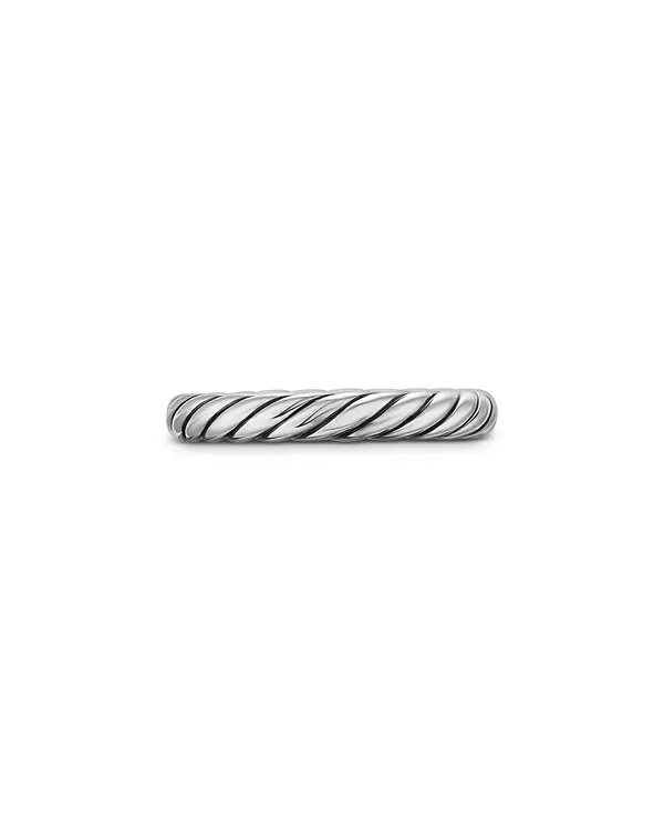 David Yurman Sterling 3.4mm Cable Band Ring