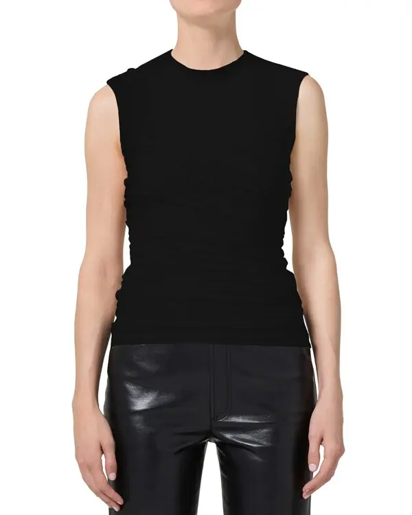 AGOLDE Ester Ruched Top - Black