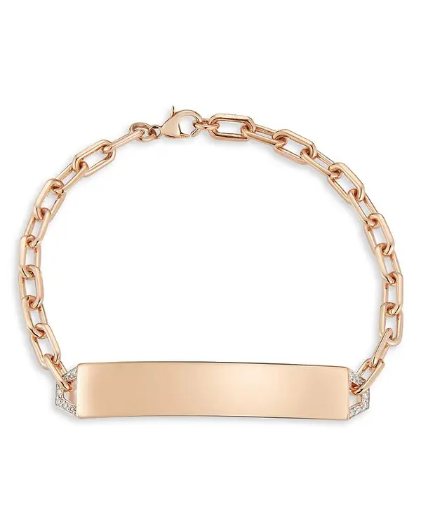 Walters Faith 18k Diamond Id Bracelet - Rose Gold