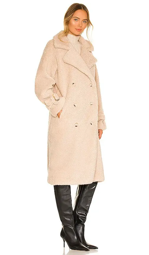 LAMARQUE Malani Faux Fur Coat - Beige