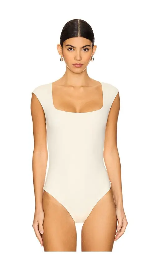 Commando Neoprene Cap Sleeve Bodysuit - Ivory