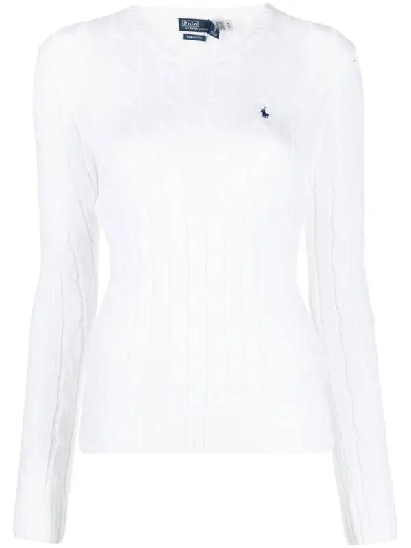 Polo Ralph Lauren Pima Cotton Julianna Long Sleeve Pullover - White