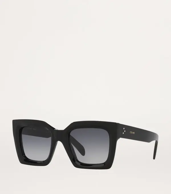 Celine Pointed Square Sunglasses - Black