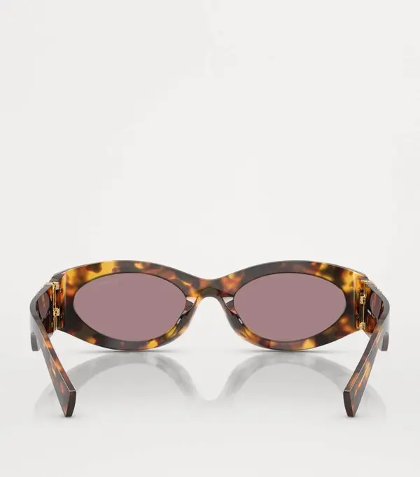 Miu Miu Acetate Oval Sunglasses - Brown