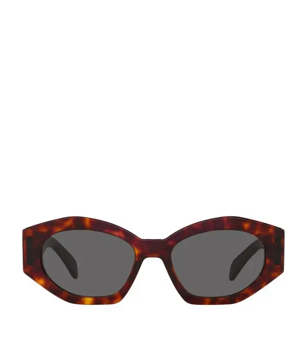 Celine Tortoiseshell Cat Eye Oval Sunglasses - Yellow