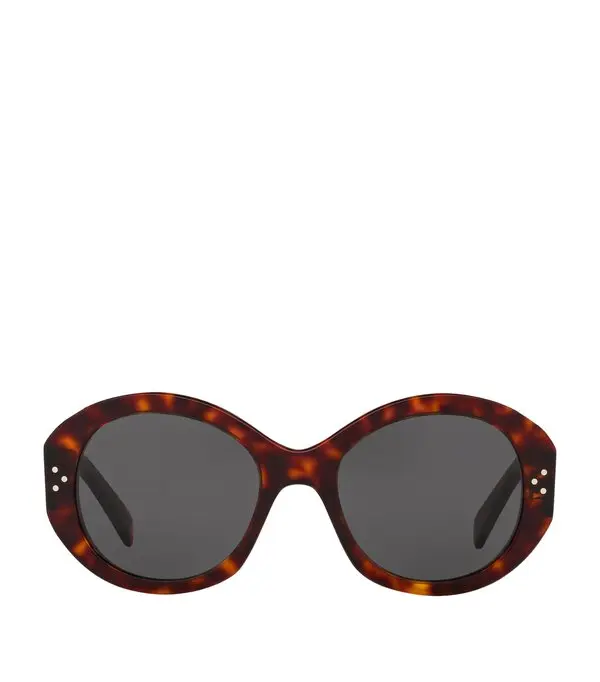 Celine Tortoiseshell Round Frame Sunglasses - Yellow
