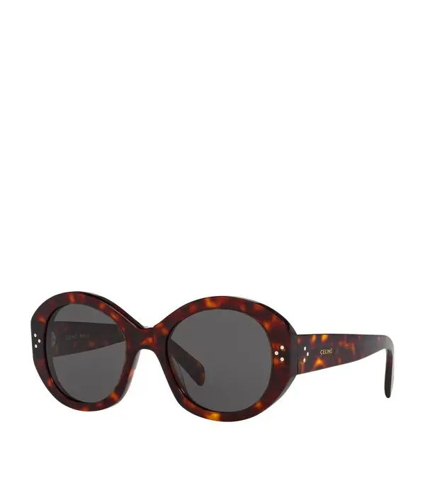 Celine Tortoiseshell Round Frame Sunglasses