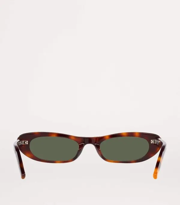 Saint Laurent Oval Full Rim Sunglasses - Brown