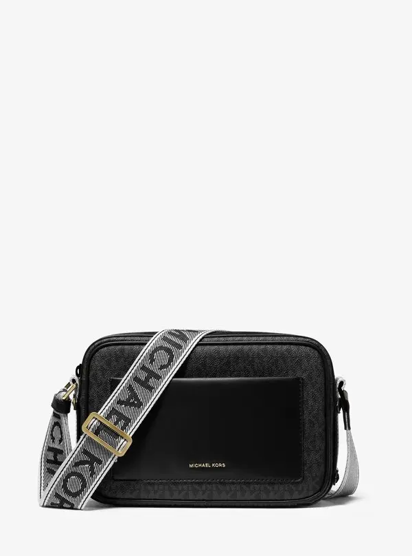 Michael Kors Maeve Large Signature Logo Crossbody Bag - Black