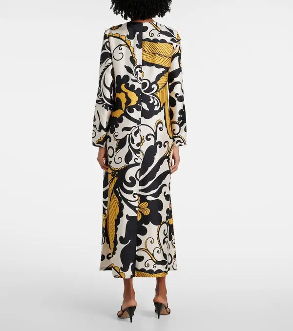 La DoubleJ Swing Printed Midi Dress