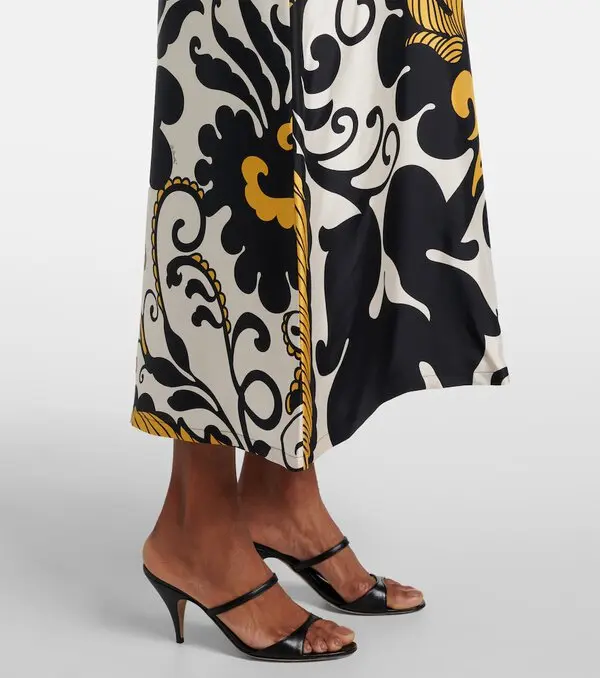 La DoubleJ Swing Printed Midi Dress