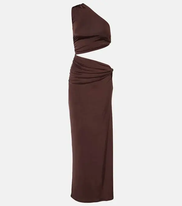 Jade Swim Yana One-shoulder Maxi Dress - Brown