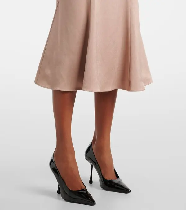 Roland Mouret Belted Satin Crêpe Midi Dress
