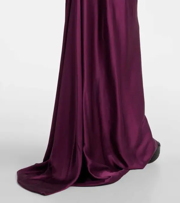 strapless open back dress Zapaka Women Dark Purple Mermaid V Neck Sequins Long Prom Dress, Dark Purple / US8 main image 0