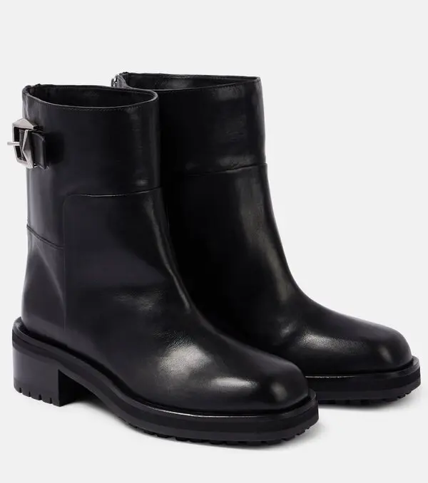 JIMMY CHOO Brooklyn 50 Leather Ankle Boots - Black