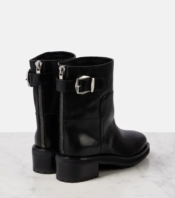 JIMMY CHOO Brooklyn 50 Leather Ankle Boots - Black