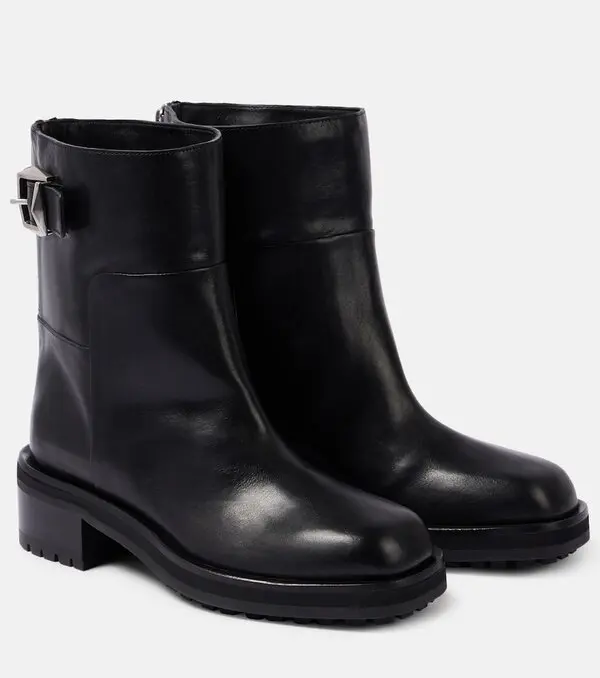 JIMMY CHOO Brooklyn 50 Leather Ankle Boots - Black