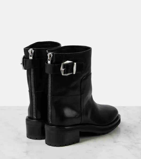 JIMMY CHOO Brooklyn 50 Leather Ankle Boots - Black