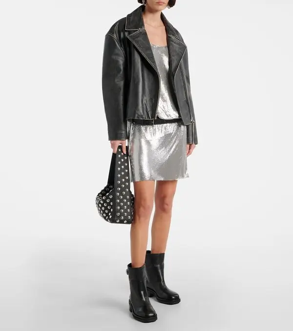 JIMMY CHOO Leather Ankle Boots - Black