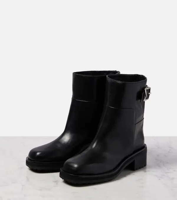 JIMMY CHOO Brooklyn 50 Leather Ankle Boots - Black