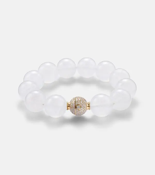 OCTAVIA ELIZABETH Riviera Orb Beaded Bracelet - Gold
