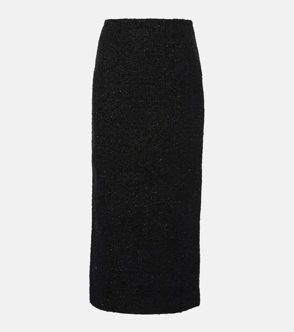 Roland Mouret Bouclé Pencil Skirt - Black