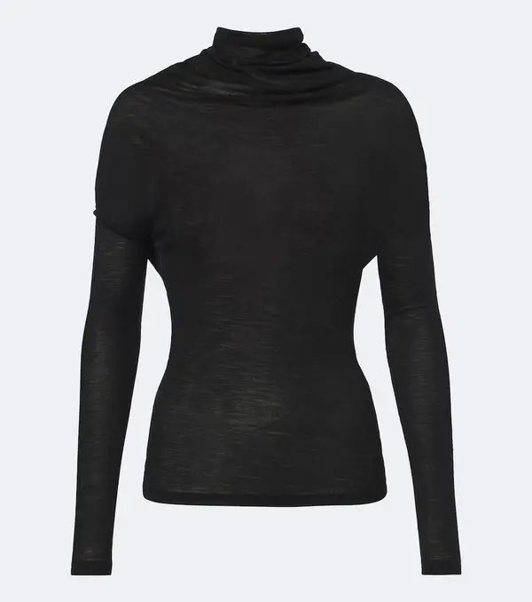 Victoria Beckham Draped Jersey Top - Black