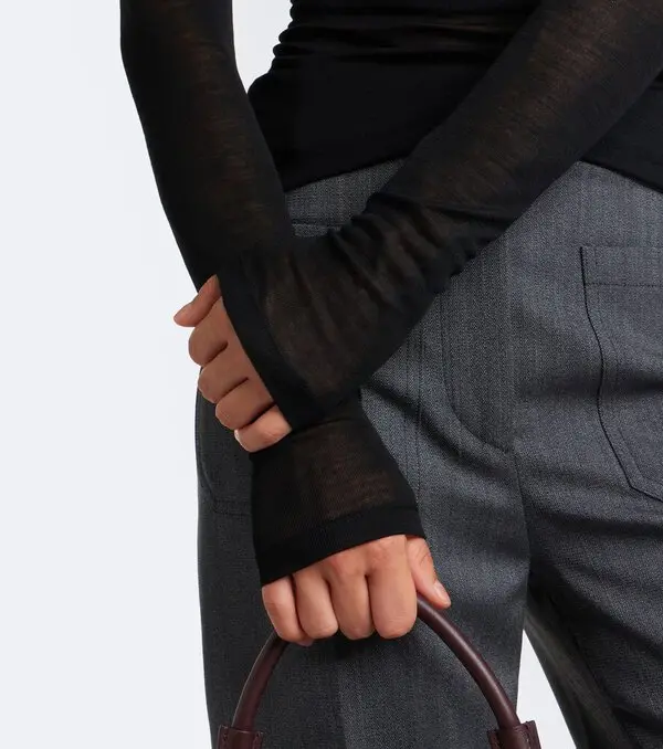Victoria Beckham Sleeveless Draped Jersey Top - Black