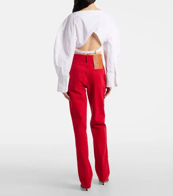 Jacquemus De-nîmes High-rise Straight Jeans - Red
